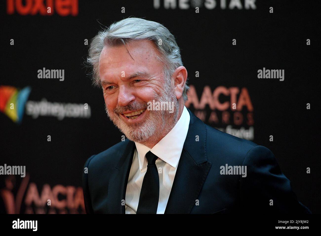 Sam Neill arrives at the 2019 AACTA Awards at the Star in Sydney ...