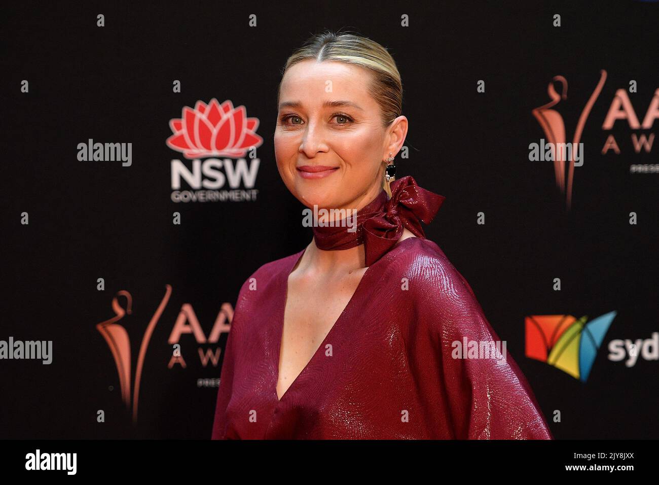 Asher Keddie arrives at the 2019 AACTA Awards at the Star in Sydney ...