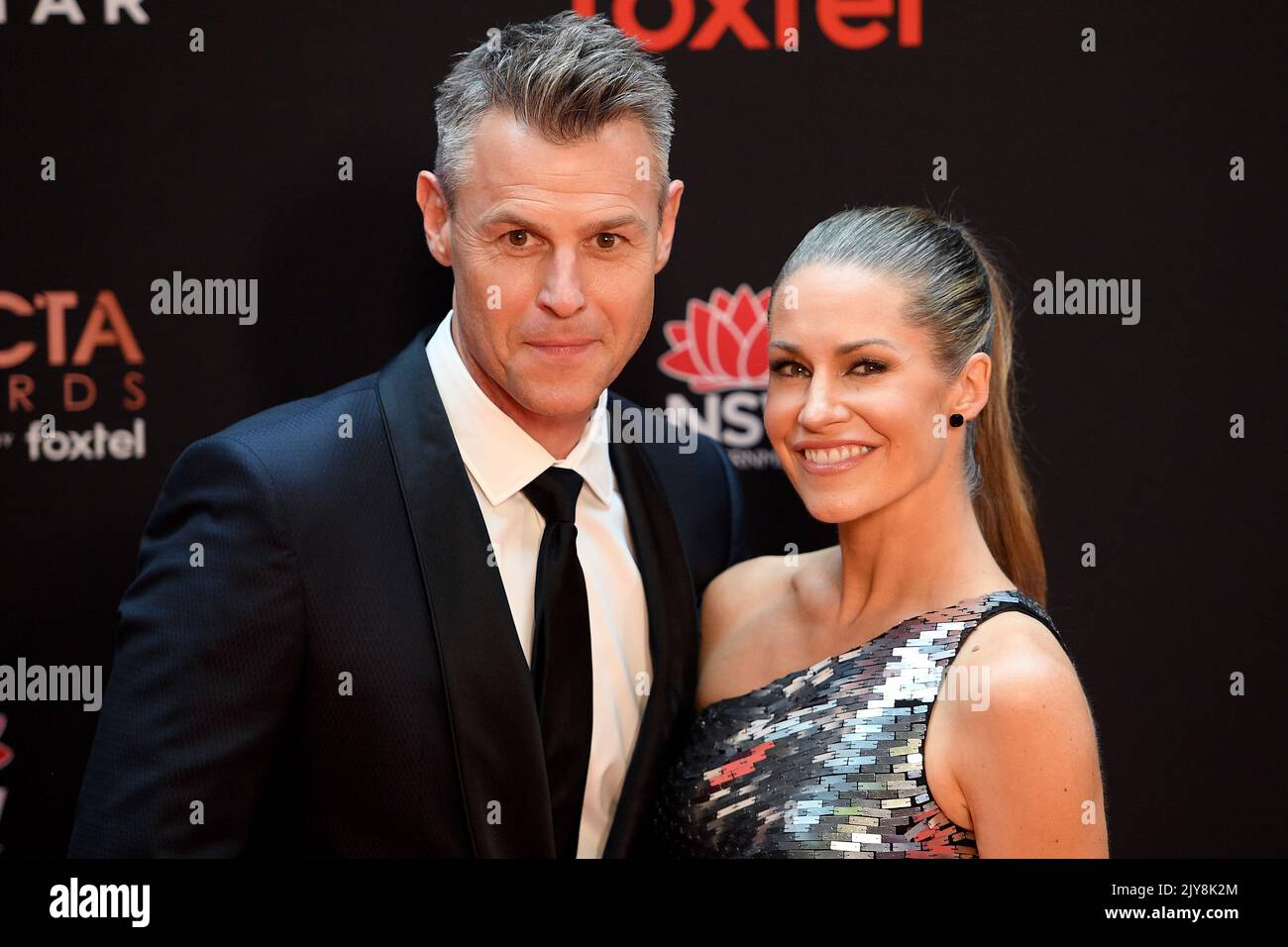 Rodger Corser and Renae Berry arrive at the 2019 AACTA Awards at the ...