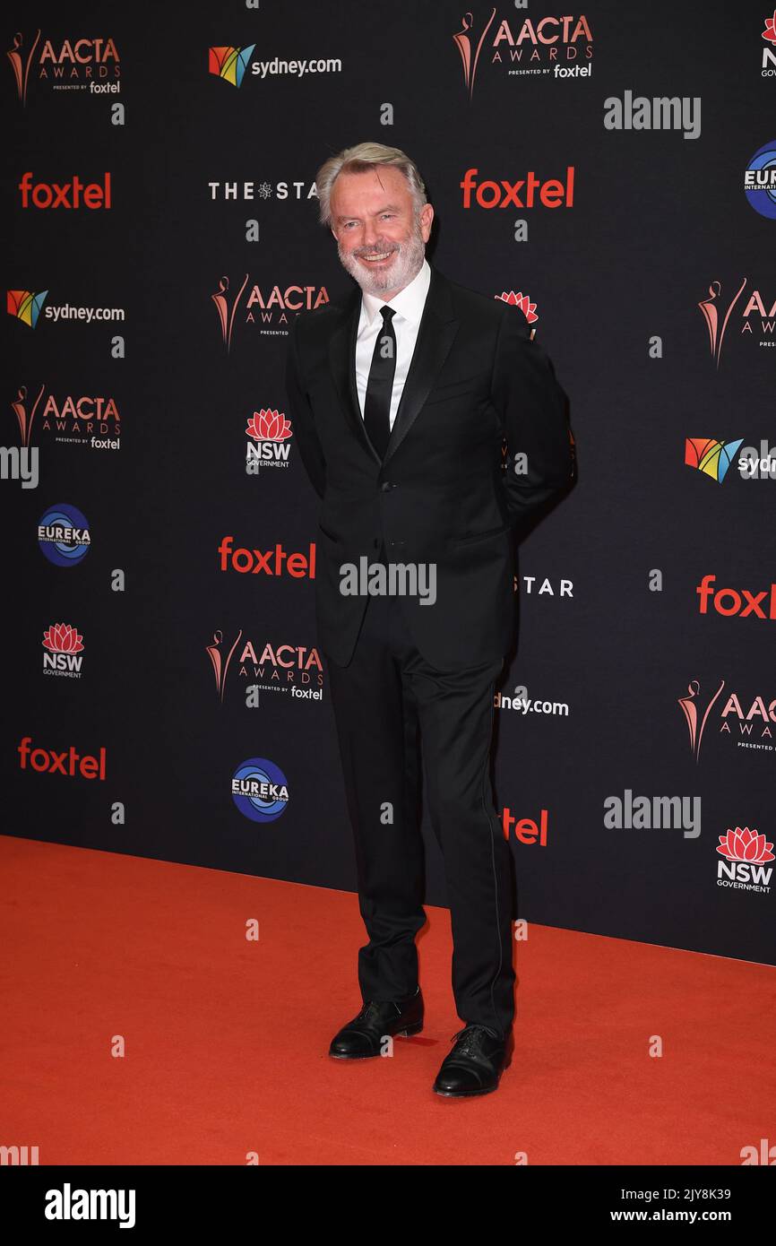 Sam Neill arrives at the 2019 AACTA Awards at the Star in Sydney ...