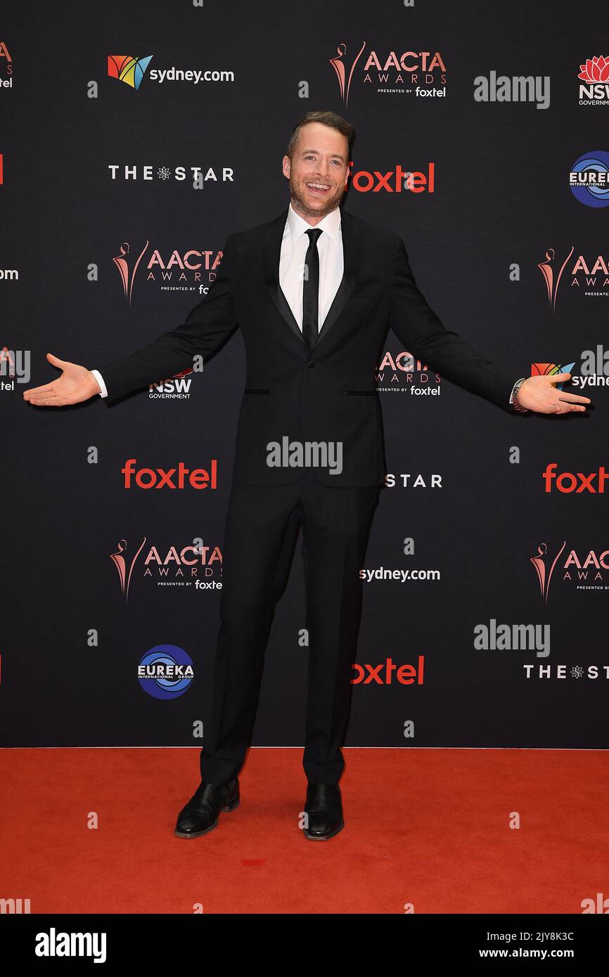 Hamish Blake arrives at the 2019 AACTA Awards at the Star in Sydney ...