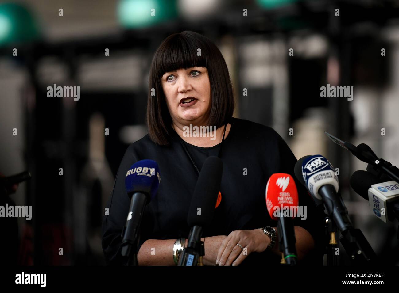 Rugby Australia Chief Executive Raelene Castle speaks to the media ...