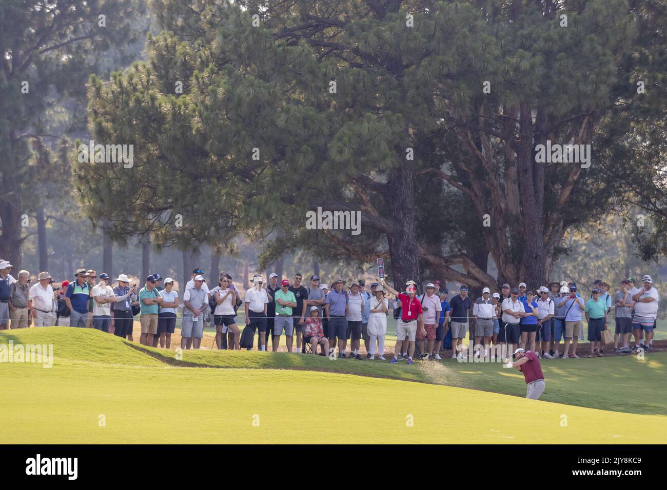 Marc Leishman plays out of a bunker during the 1st round of the 2019 ...
