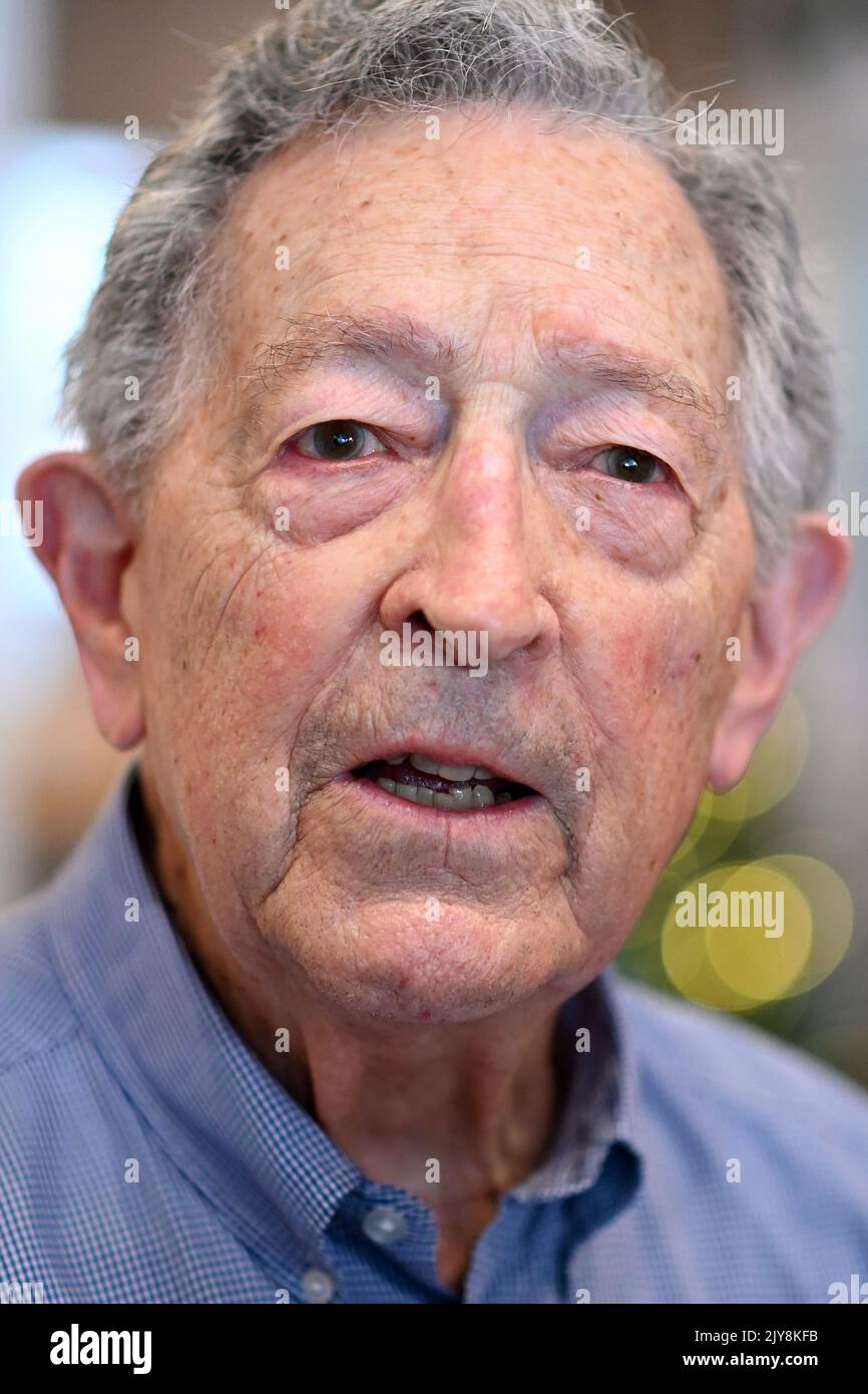 Sir James Hardy speaks to the media at the Cruising Yacht Club of ...