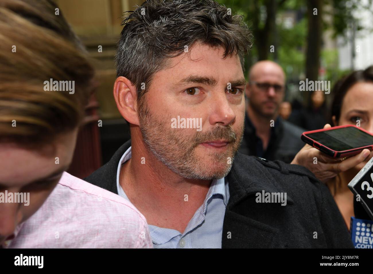 Karen Ristevski's brother Stephen Williams (centre) leaves the Supreme ...
