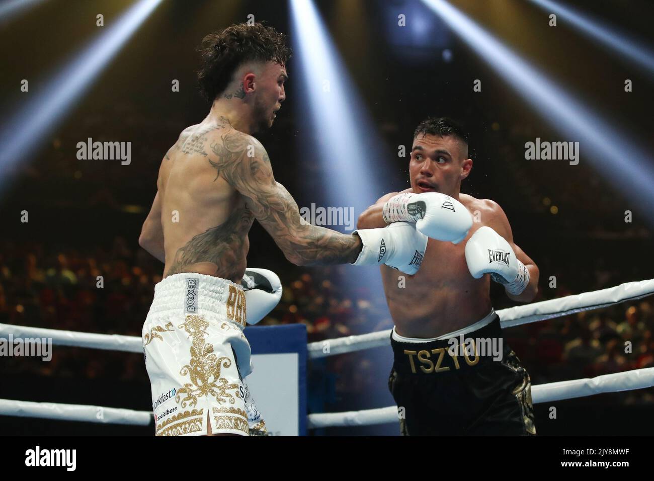 Tim Tszyu and Jack Brubaker compete during their IBF Australasian super ...