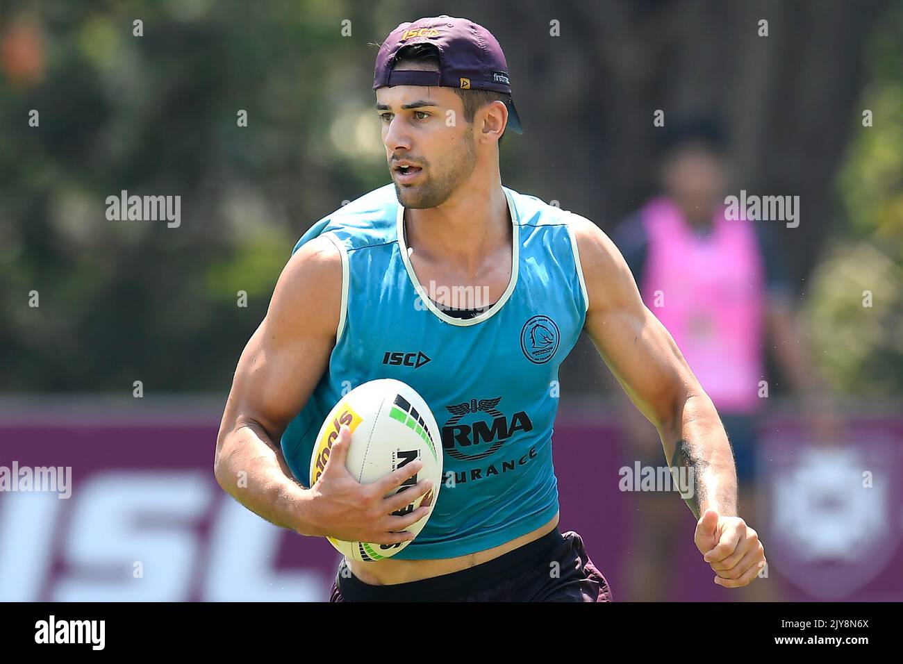 Jordan Kahu of the Broncos in action during the Queensland Reds and ...