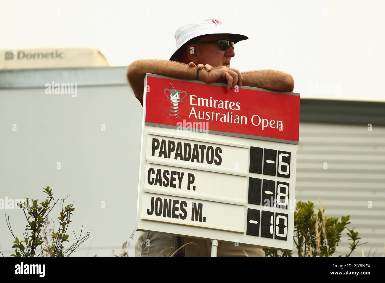 Scorecard of Group 24 is seen during the round 3 of The Australian Open ...
