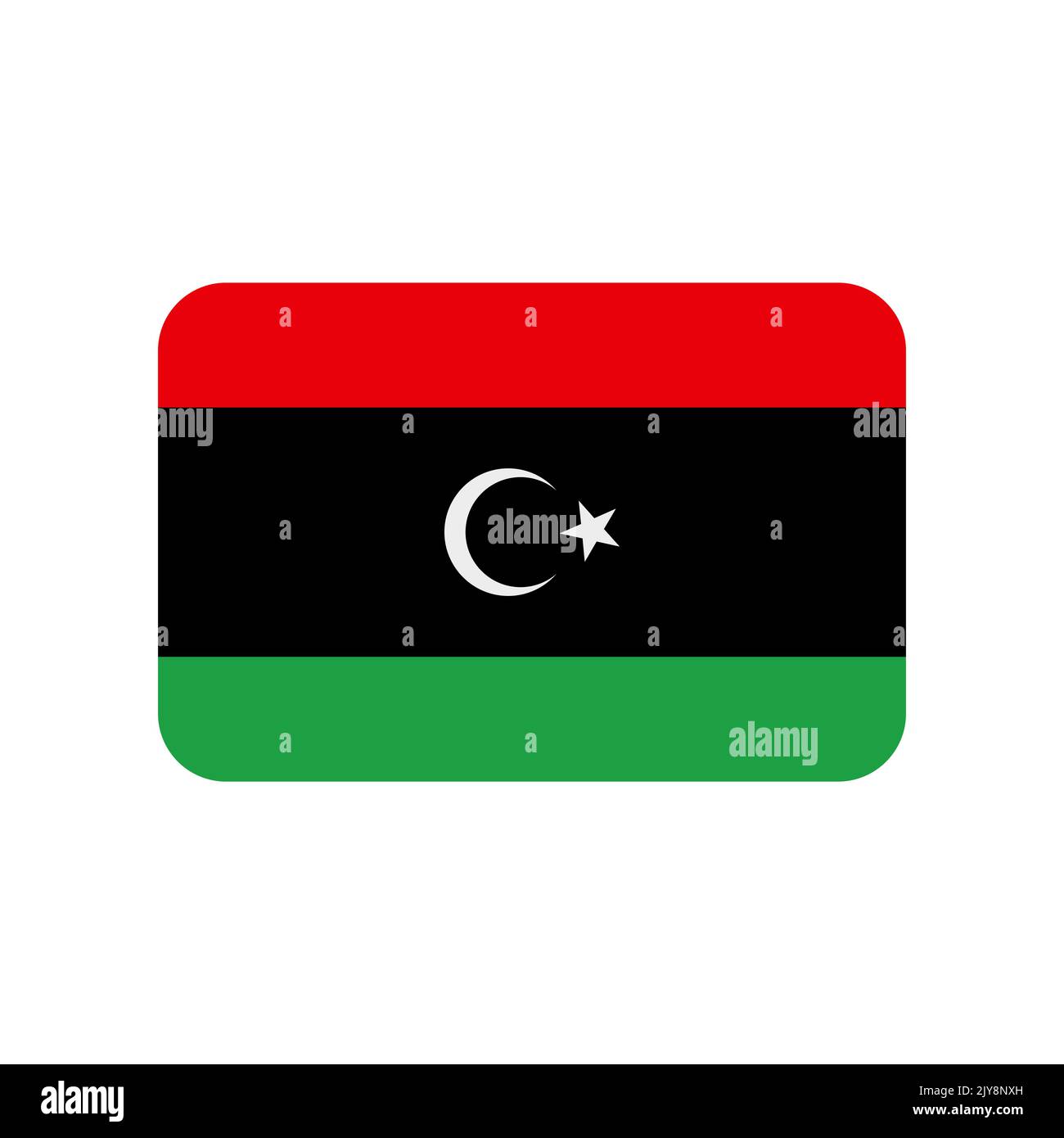 Lybia vector flag isolated on white background Stock Vector Image & Art ...