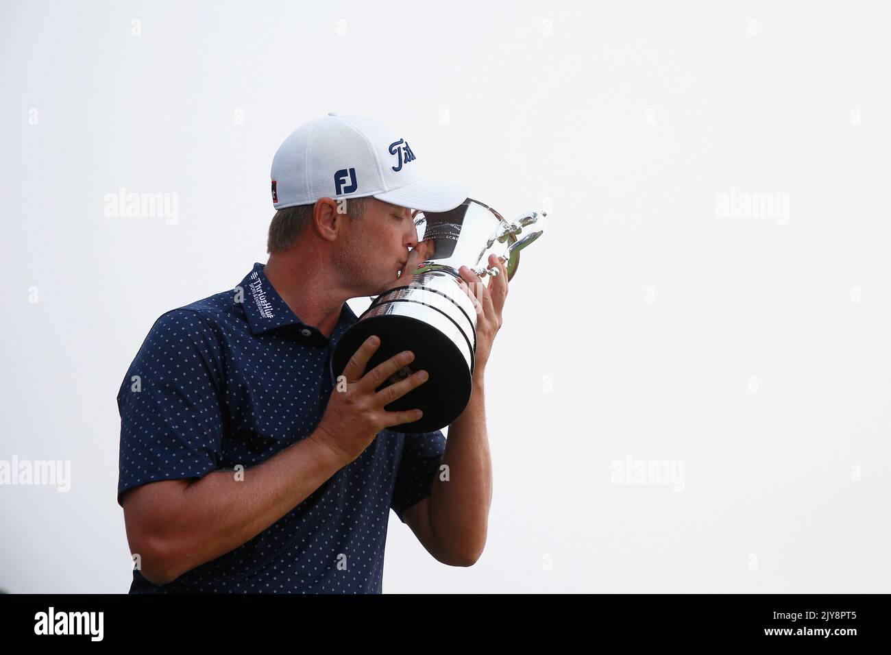Matt Jones of Australia poses with the Stonehaven Cup after winning The ...