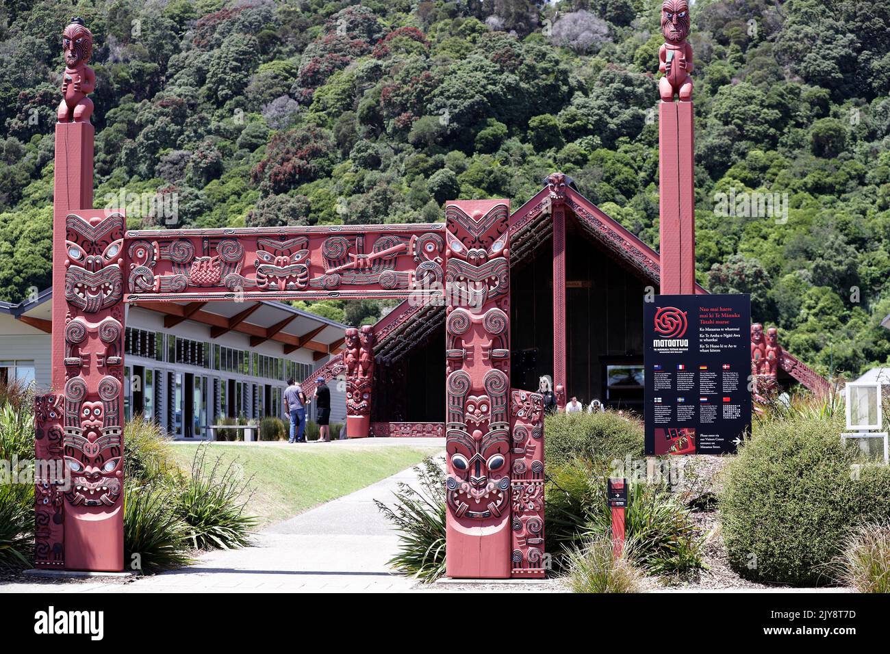 Te Manuka tutahi marae where families and friends are gathering in ...