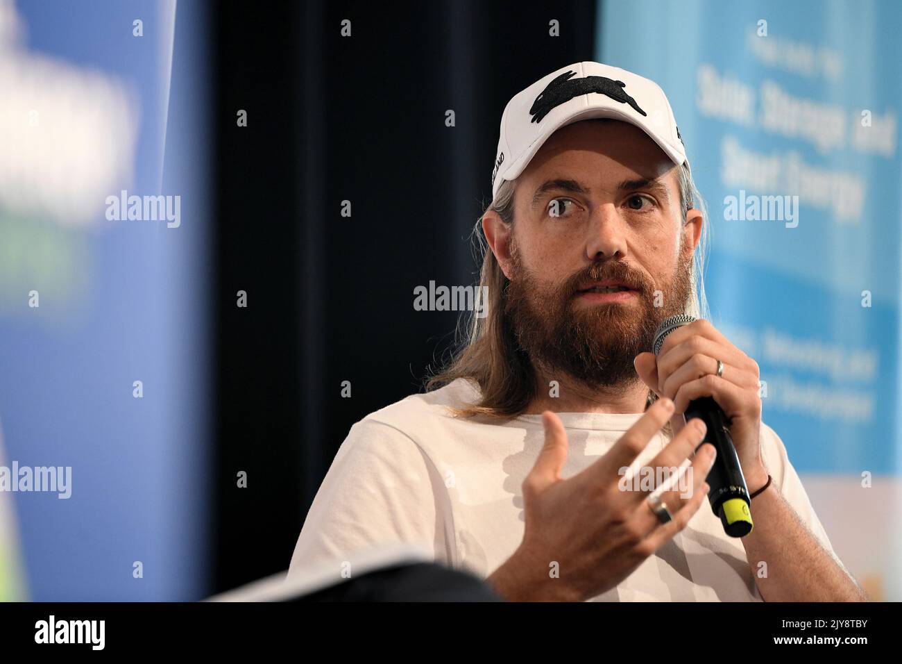 Co-Founder and CO-CEO of Atlassian, Mike Cannon-Brookes speaks during ...