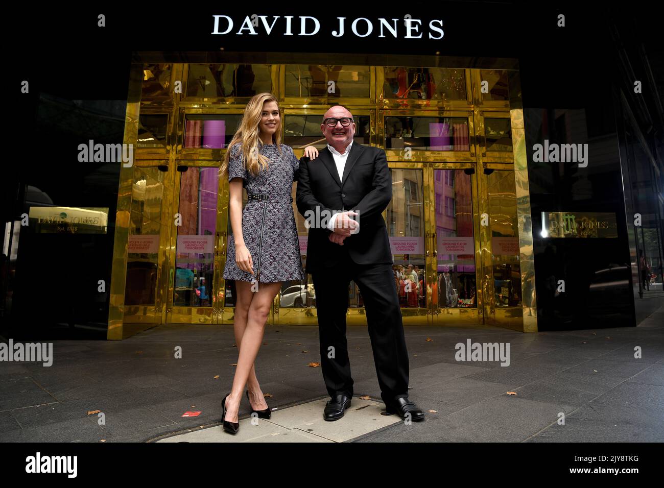 Model and David Jones Ambassador Victoria Lee and David Jones CEO Ian ...