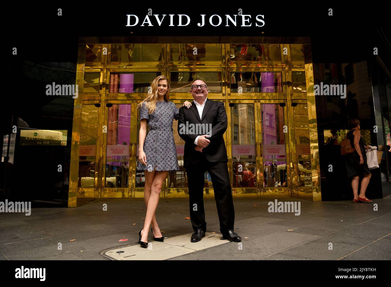 Model and David Jones Ambassador Victoria Lee and David Jones CEO Ian ...