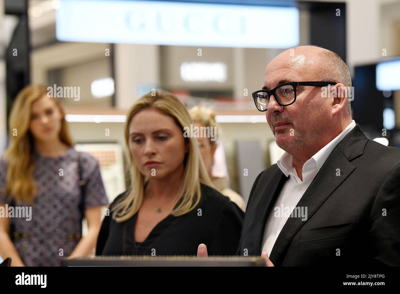David Jones General Manager of Beauty Rachel Duffy-Packer (centre) and ...