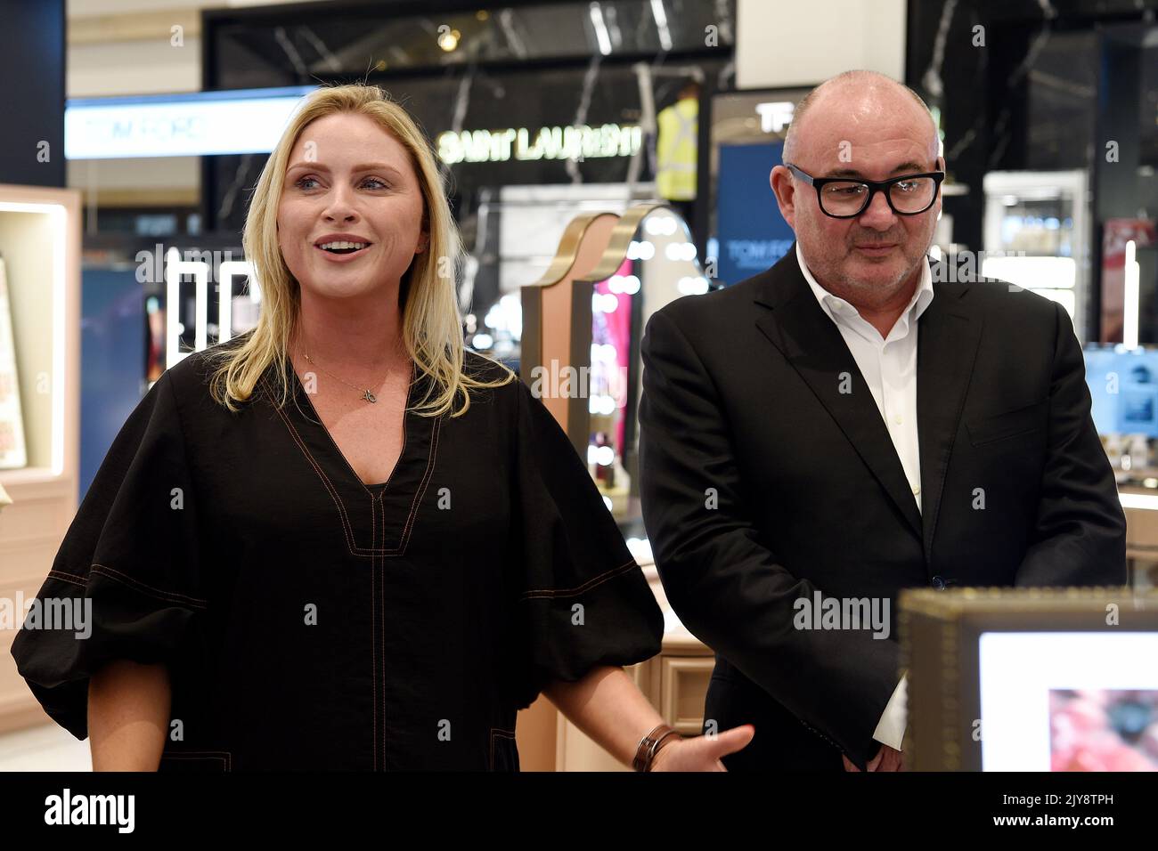 David Jones General Manager of Beauty Rachel Duffy-Packer (centre) and ...