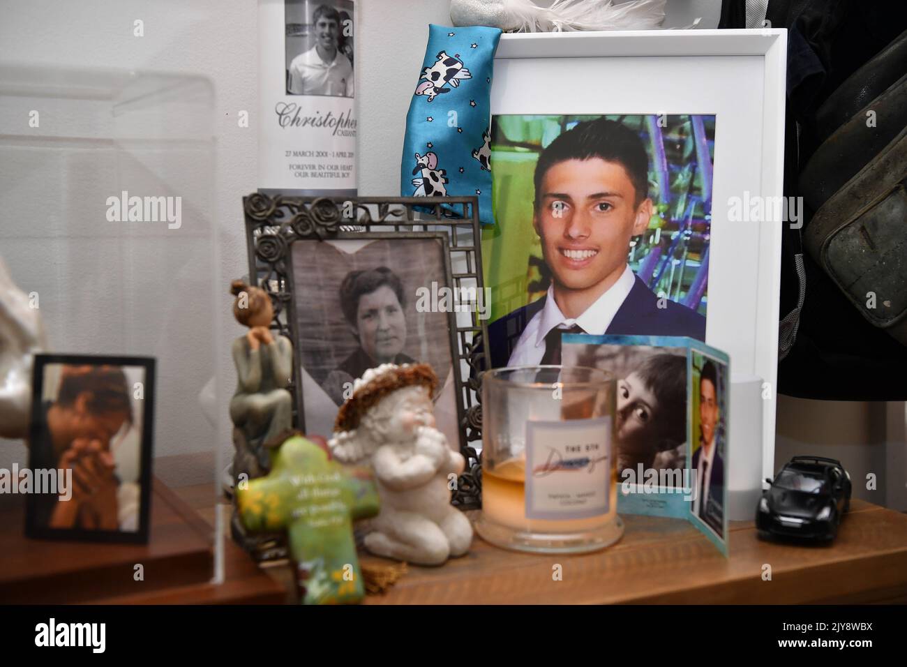 A tribute to Christopher Cassaniti at the family home in Castle Hill in ...
