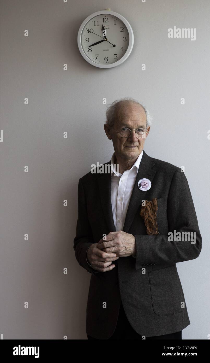 John Shipton, father of WikiLeaks founder Julian Assange, poses for a ...