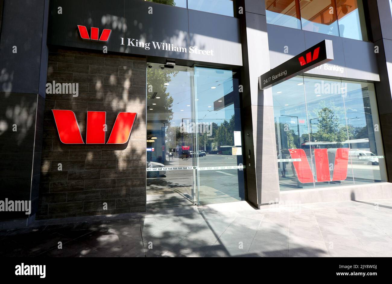 Westpac Bank signage is seen in Adelaide, Wednesday, December 11, 2019 ...