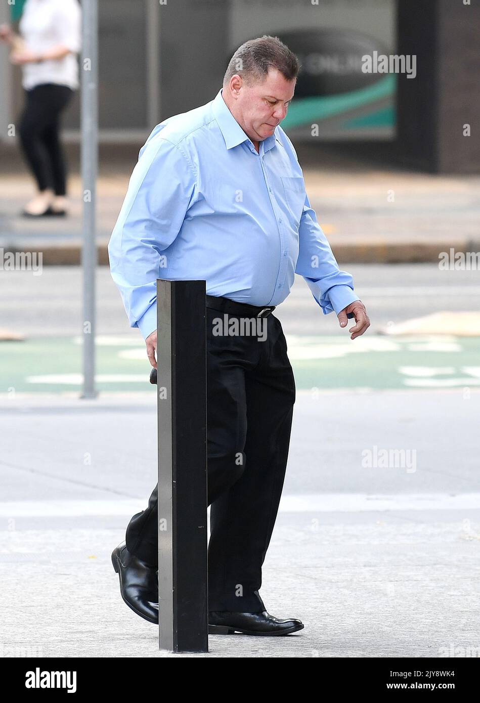 Michael Earwaker is seen outside the Supreme Court in Brisbane ...