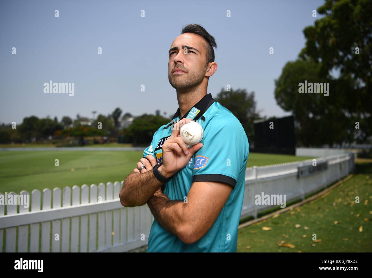 Brisbane Heat new signing Josh Lalor poses for photos at Allan Border ...