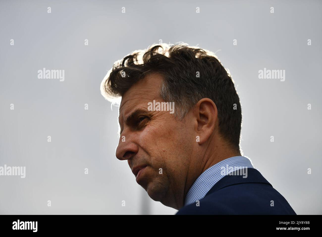 NSW Minister for Infrastructure Andrew Constance at a press conference ...