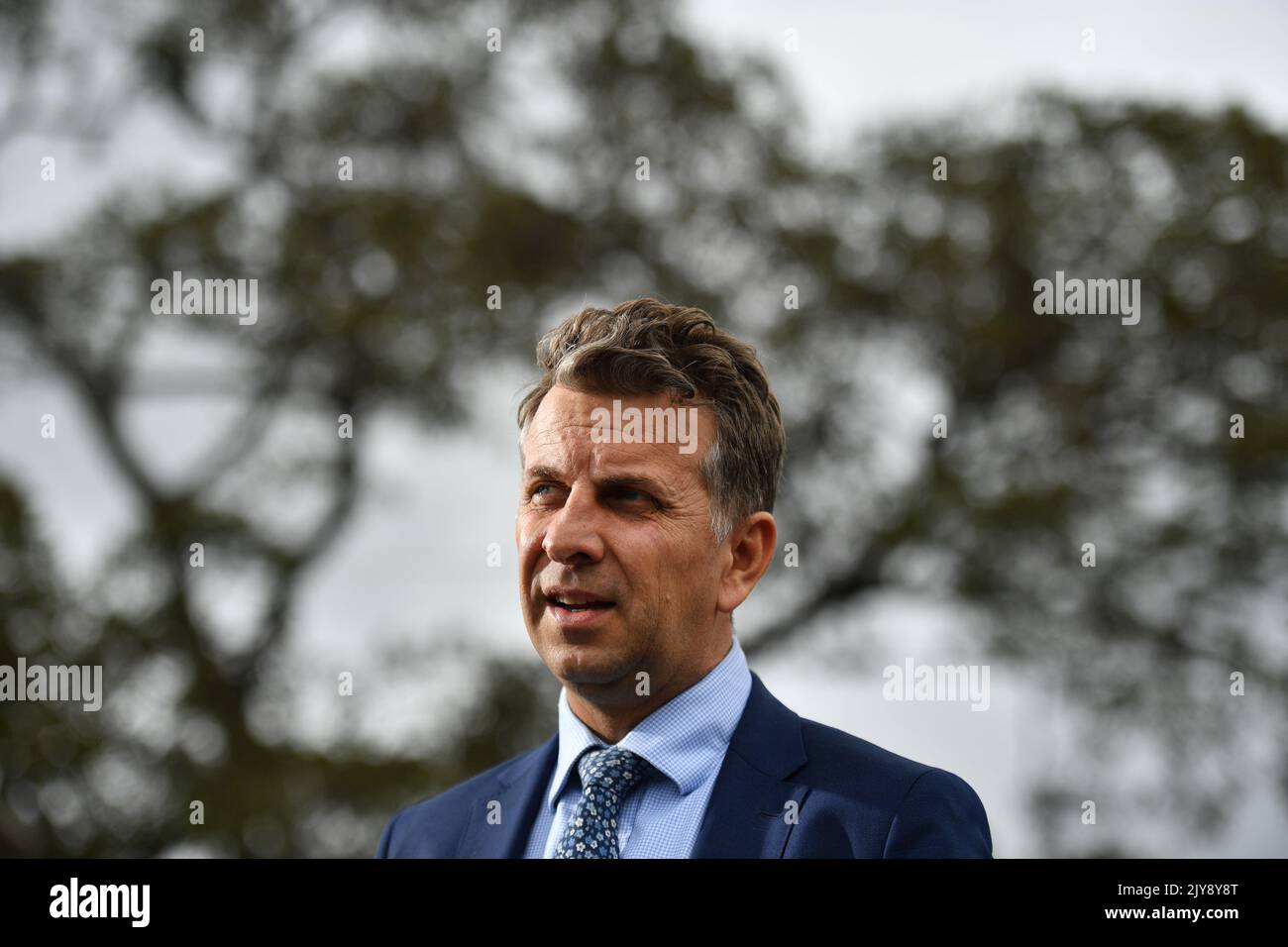 NSW Minister for Infrastructure Andrew Constance at a press conference ...