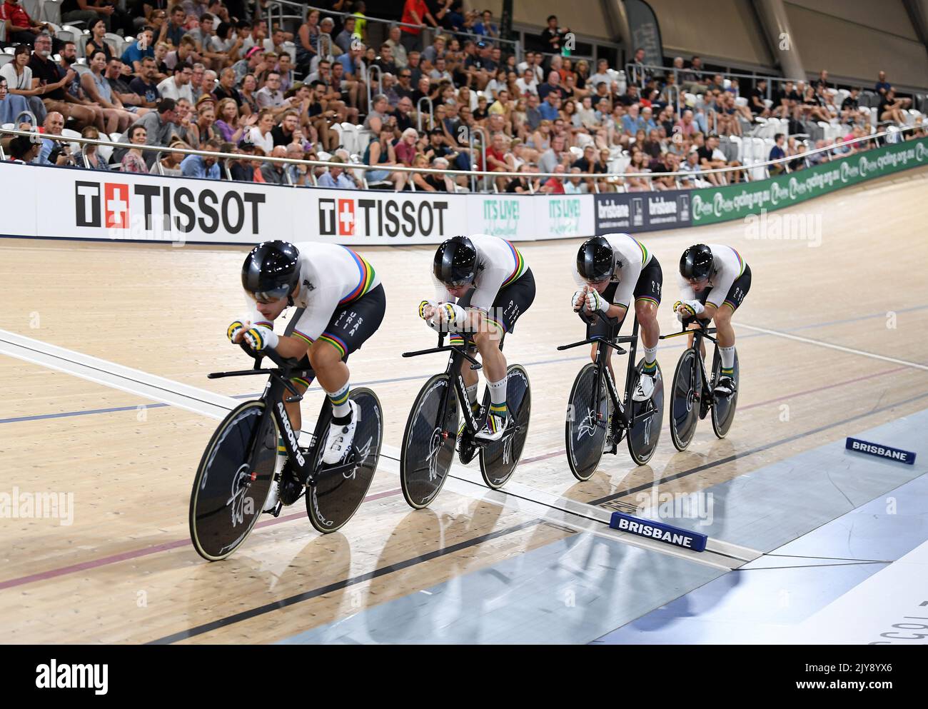 Australia's men's team pursuit outfit competes to win gold at the ...