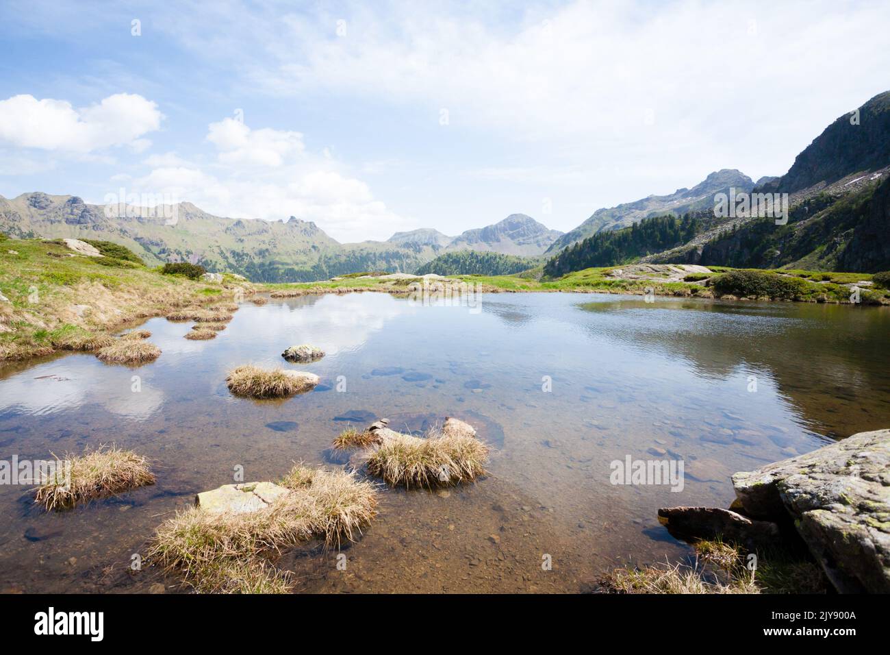 Lagorai mountain range landscape, italian Alps. Summer mountain ...