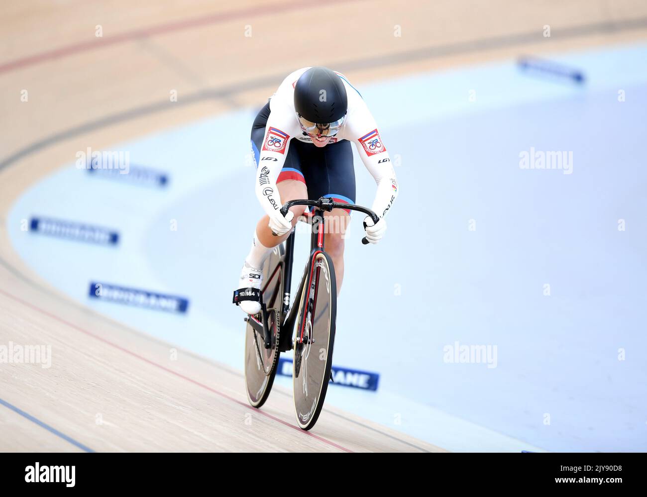 Canada's Kelsey Mitchell competes in the women's sprint event at the ...