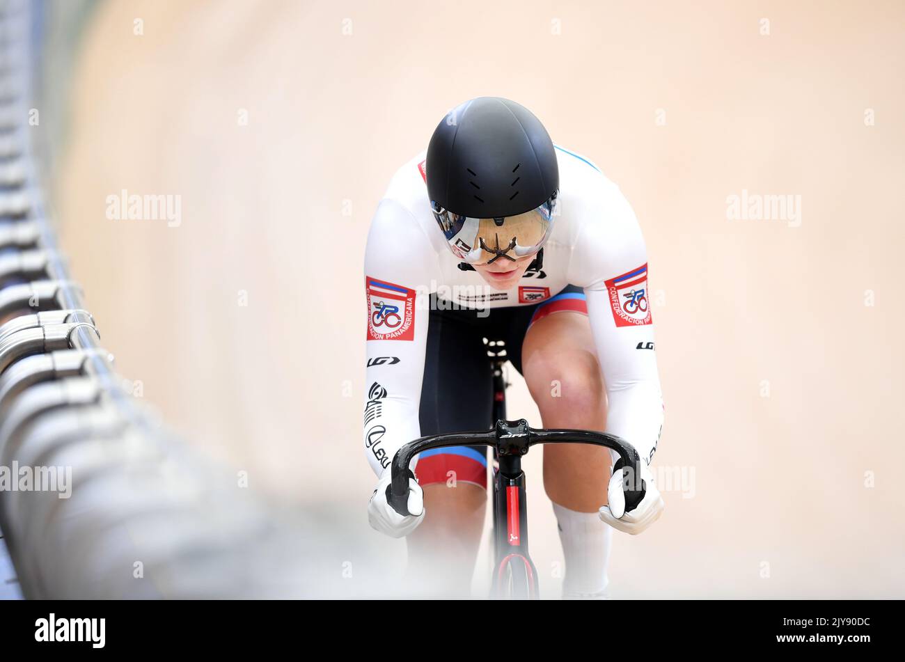 Canada's Kelsey Mitchell competes in the women's sprint event at the ...