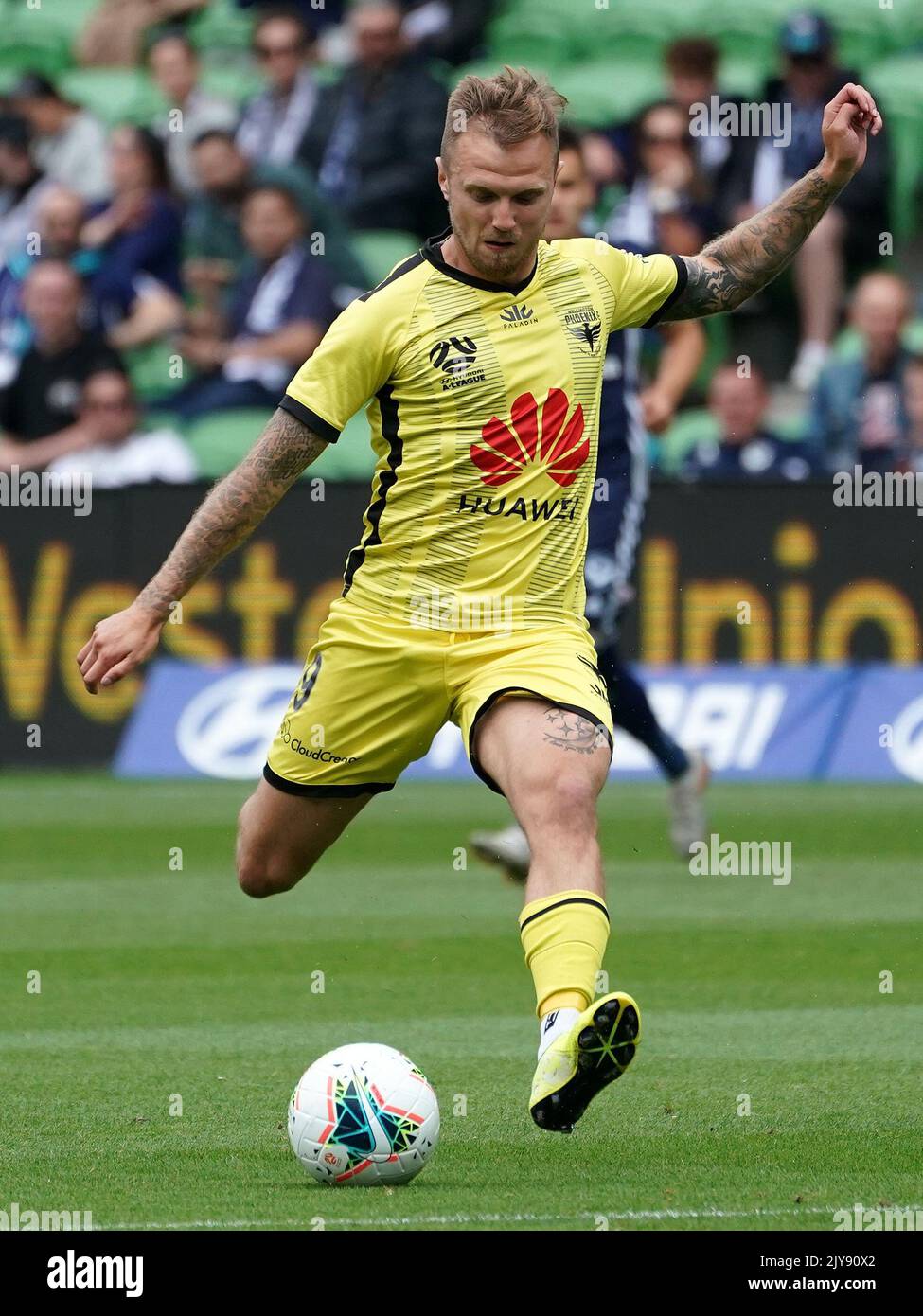 David Ball of the Phoenix in action during the Round 10 A-League match ...