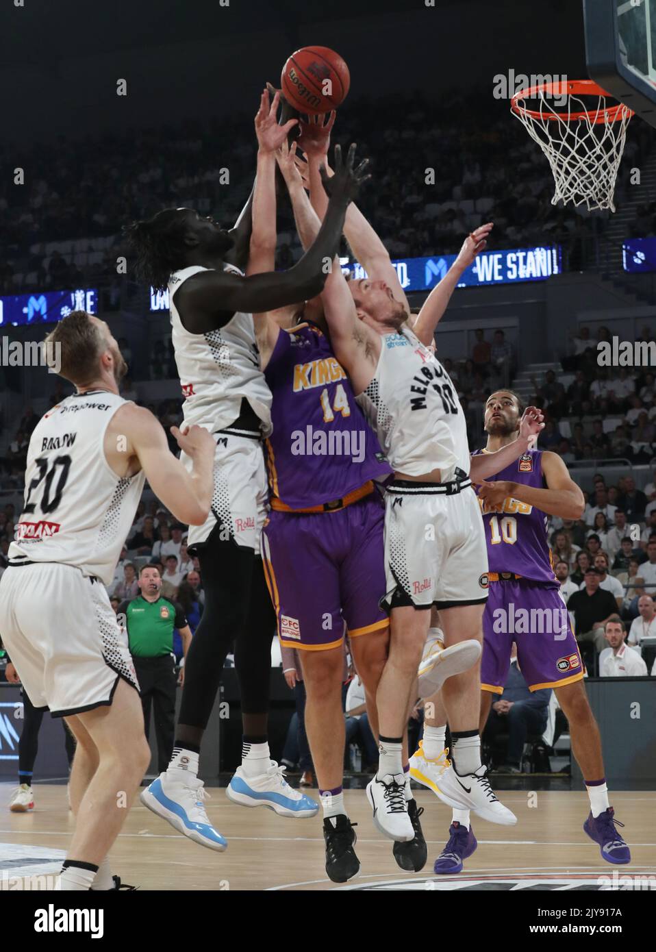 Daniel Kickert gets stuck in the middle for Kings during the Round 11 ...