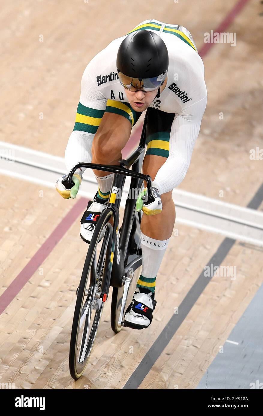 Australia's Matthew Glaetzer competes in the men's Keirin event at the ...