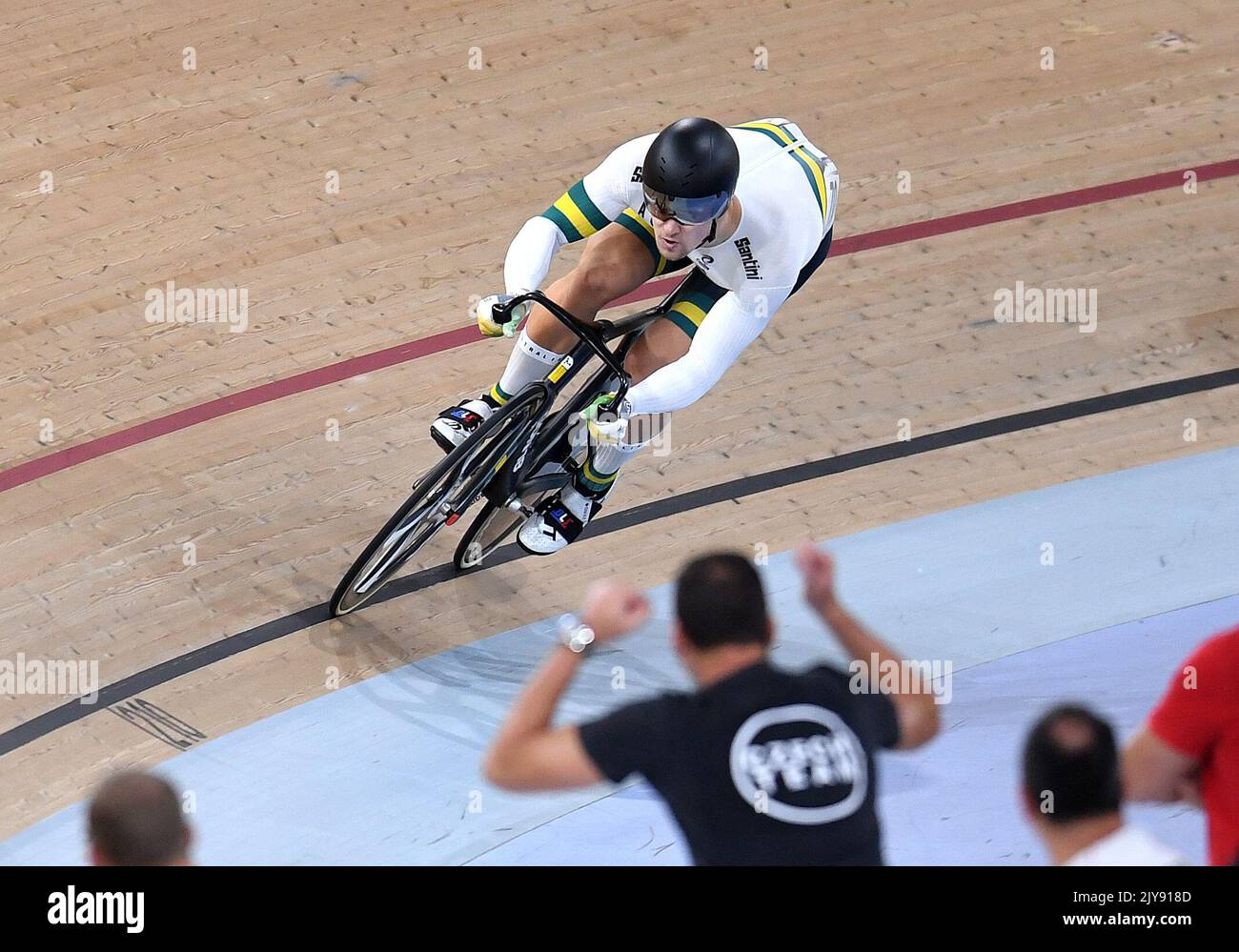 Australia's Matthew Glaetzer competes in the men's Keirin event at the ...