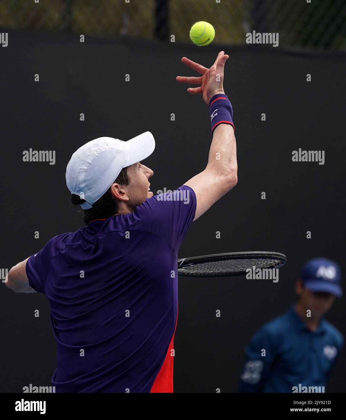 John Patrick Smith in action during the Australian Open Mens Play-off ...
