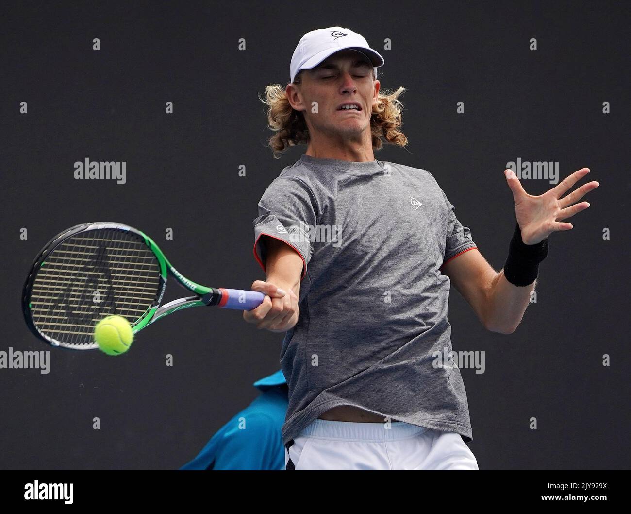 Max Purcell in action during the Australian Open Mens Play-off Finals ...