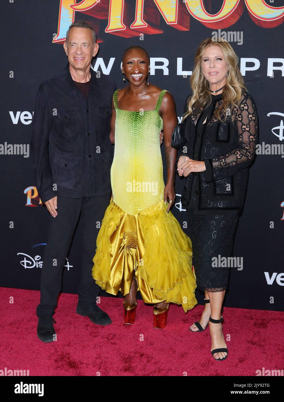 Tom Hanks, Cynthia Erivo, Rita Wilson arrives at The Disney Pinocchio ...