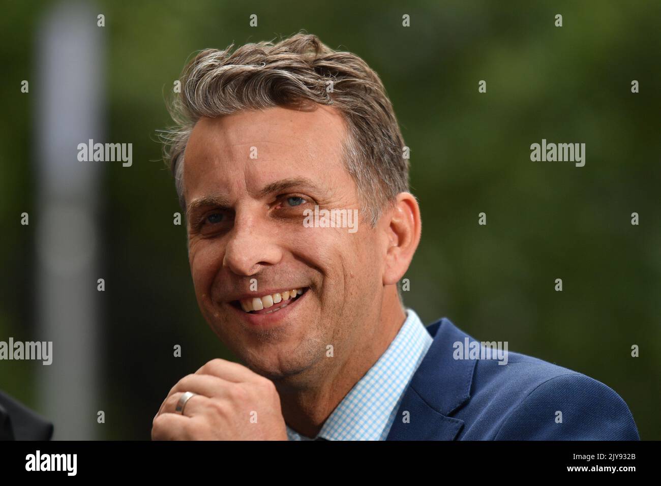 NSW Minister for Infrastructure Andrew Constance at a press conference ...