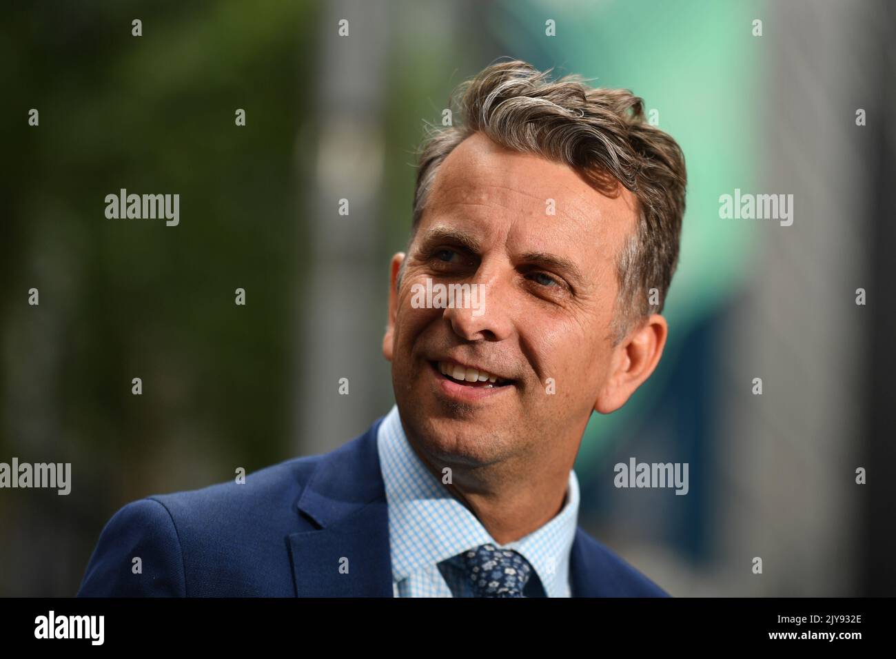 NSW Minister for Infrastructure Andrew Constance at a press conference ...