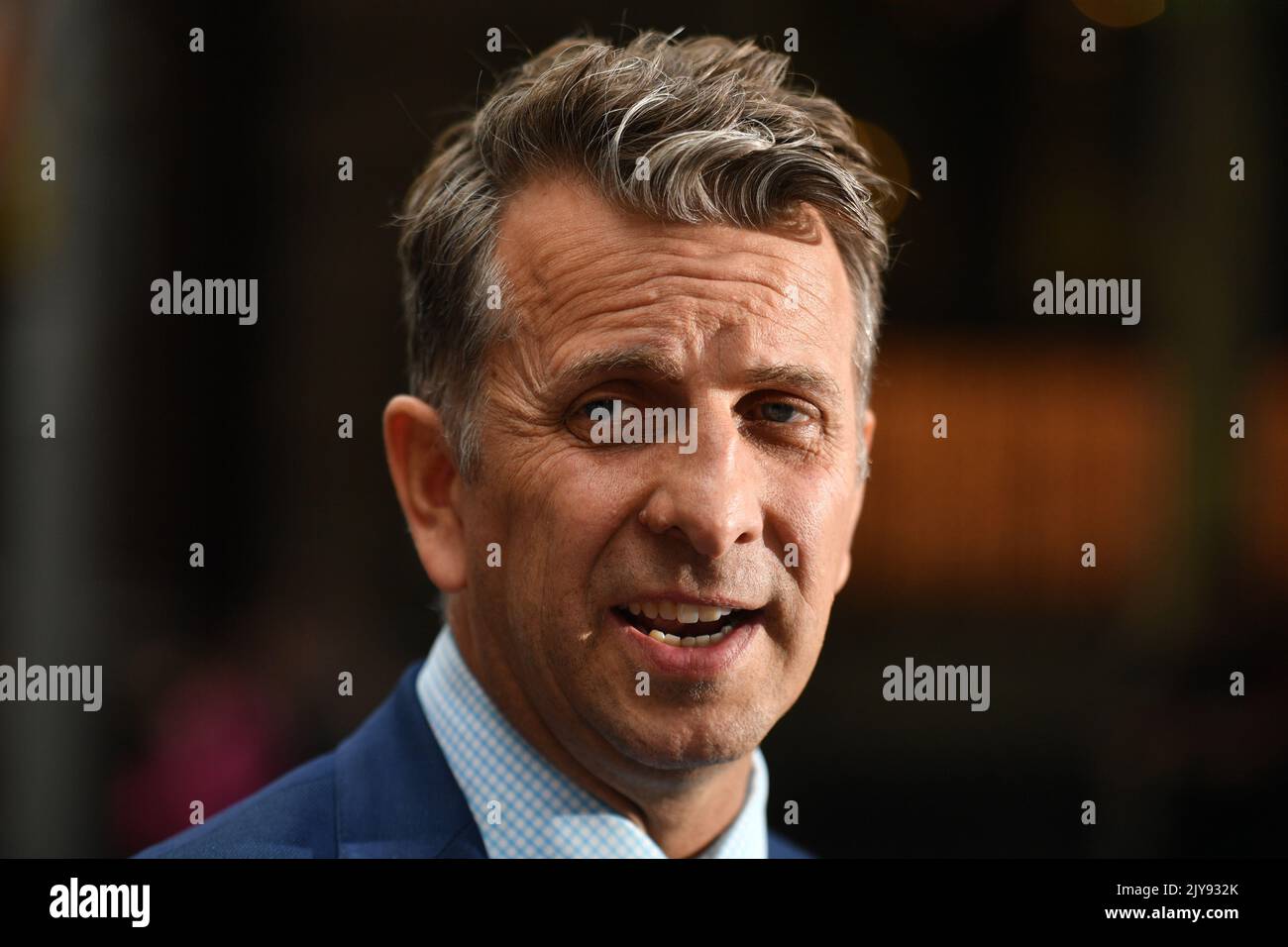 NSW Minister for Infrastructure Andrew Constance at a press conference ...