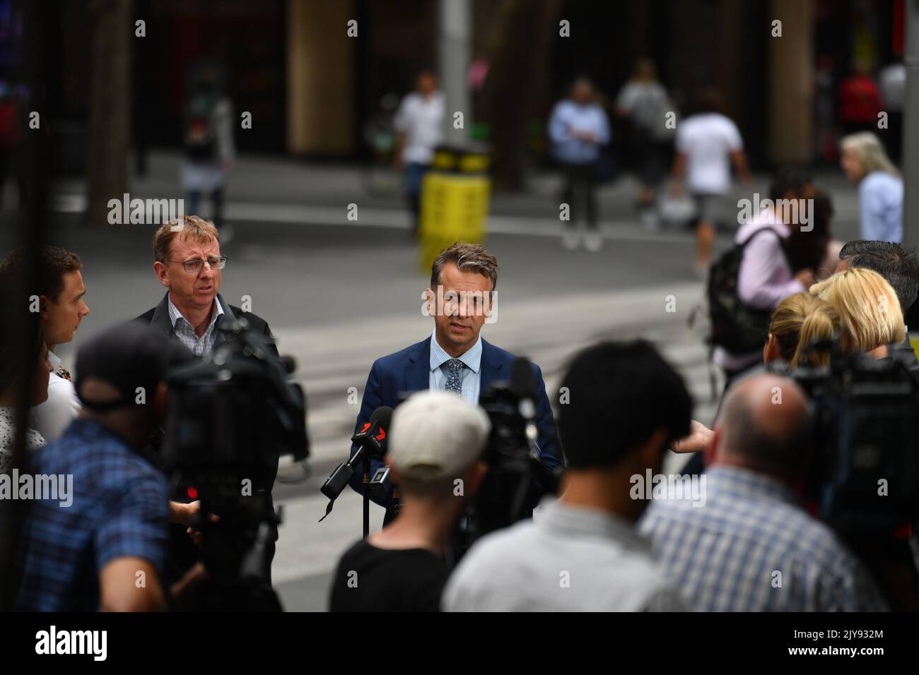 NSW Minister for Infrastructure Andrew Constance at a press conference ...