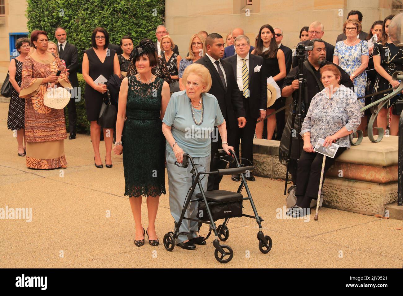 Suzanne, the widow of Bill Waterhouse (centre) and Louise Waterhouse ...
