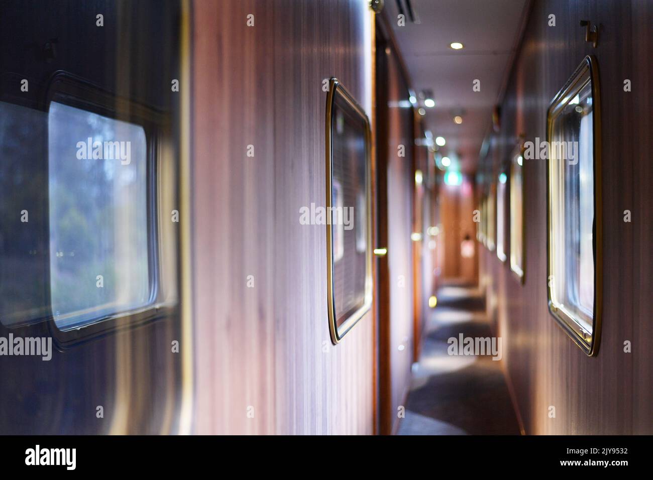 A view inside the train during the Great Southern inaugural train ...