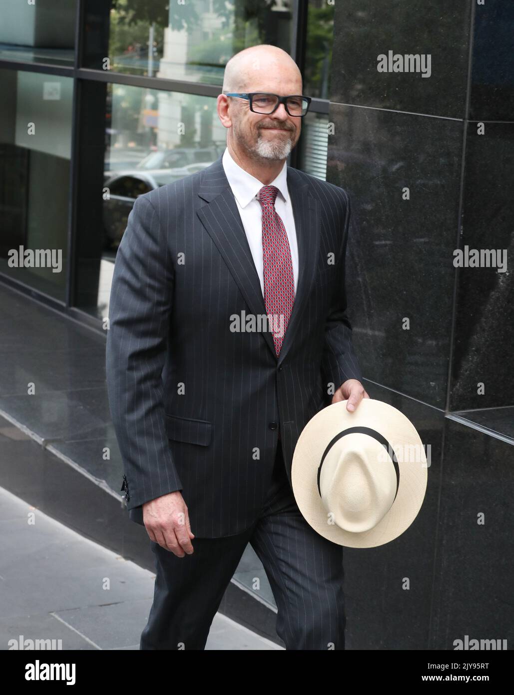 Former Victoria Police commissioner Simon Overland leaves the Royal ...