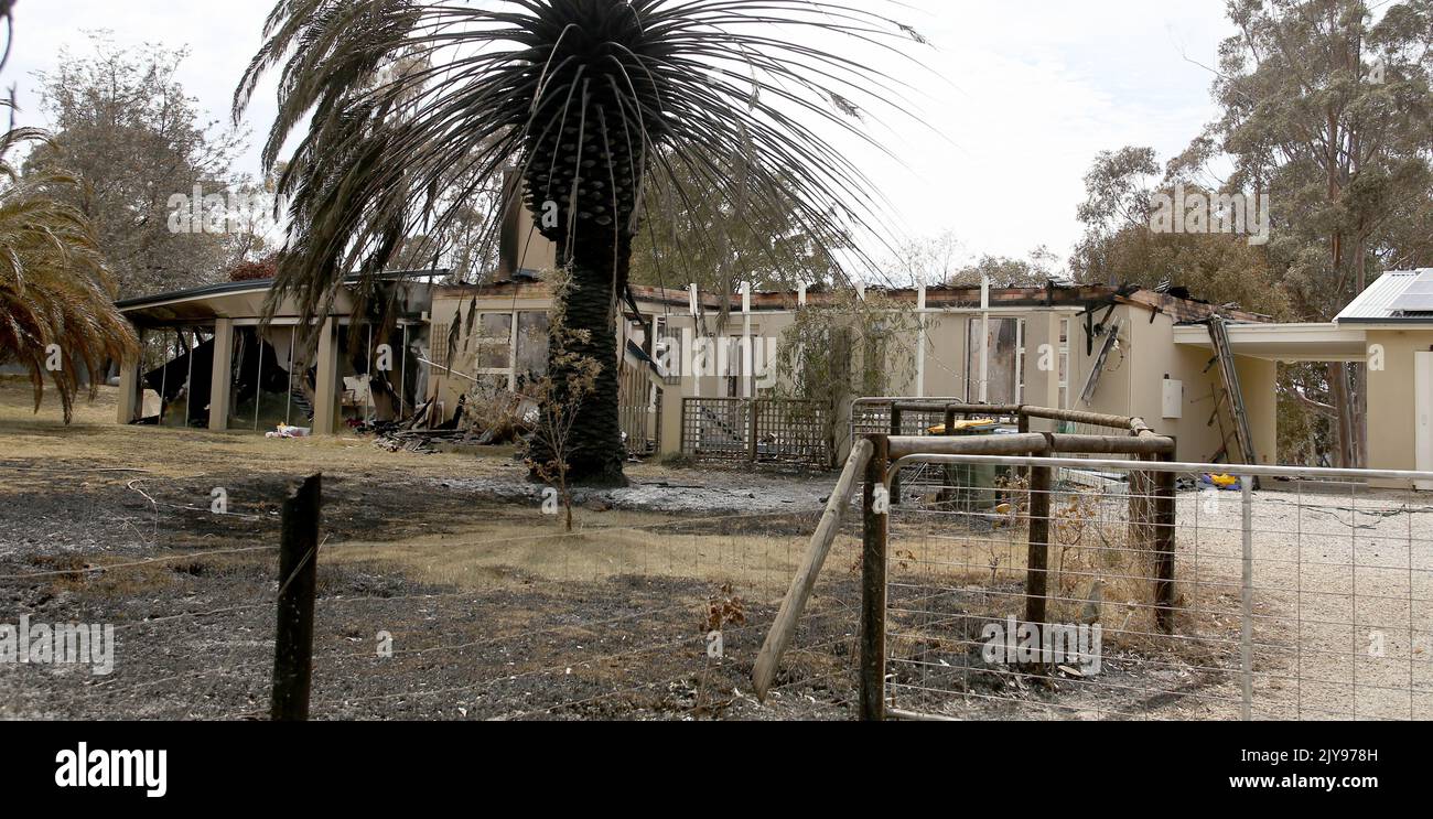 A destroyed home at Woodside in Adelaide, Sunday, December 22, 2019 ...