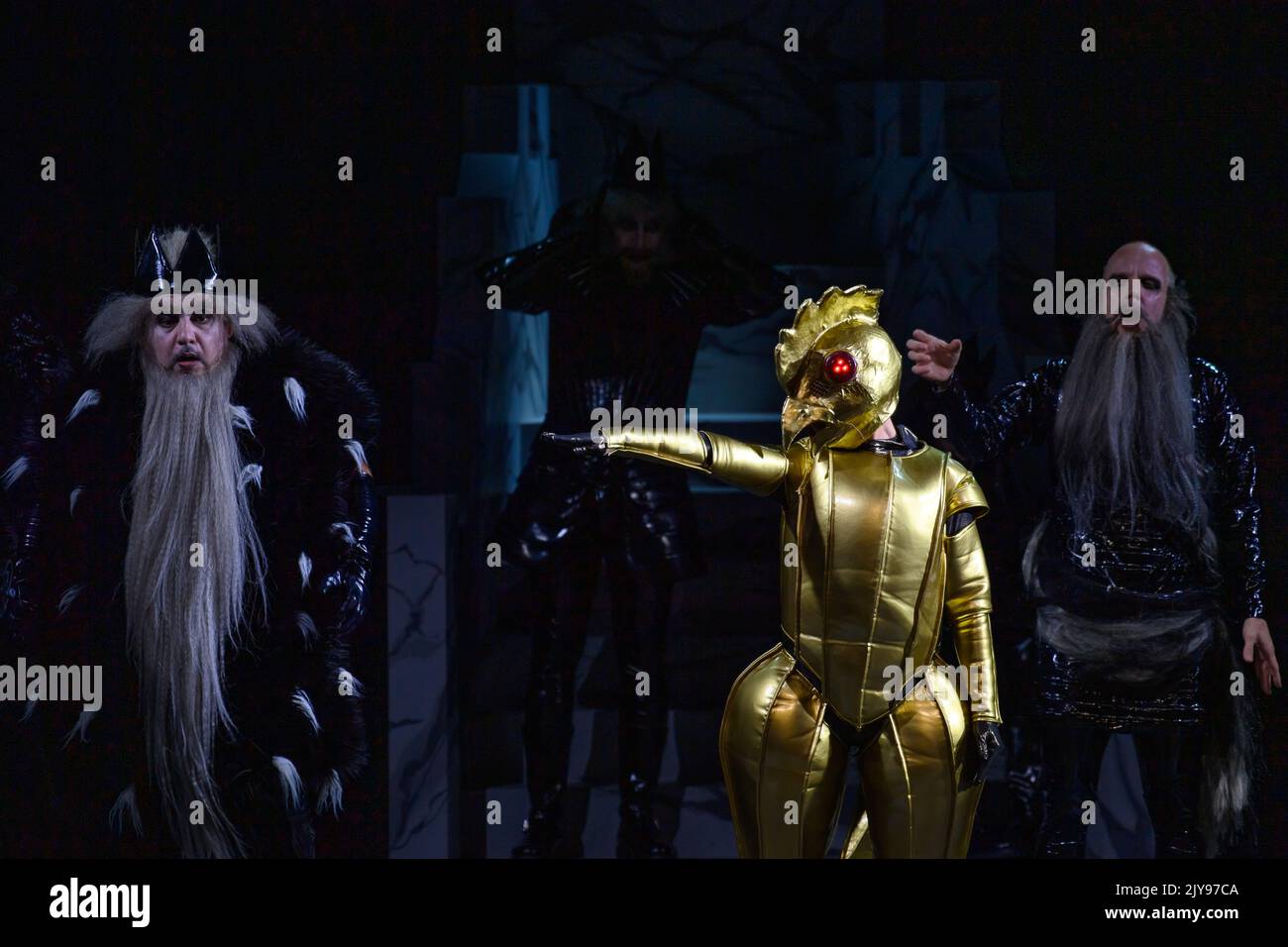 Magdeburg, Germany. 06th Sep, 2022. Vazgen Gazaryan (l) as Tsar Dodon ...