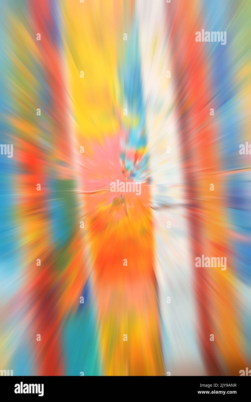 Abstract radial blur zoom in orange, blue and yellow tones. Soft Vivid ...