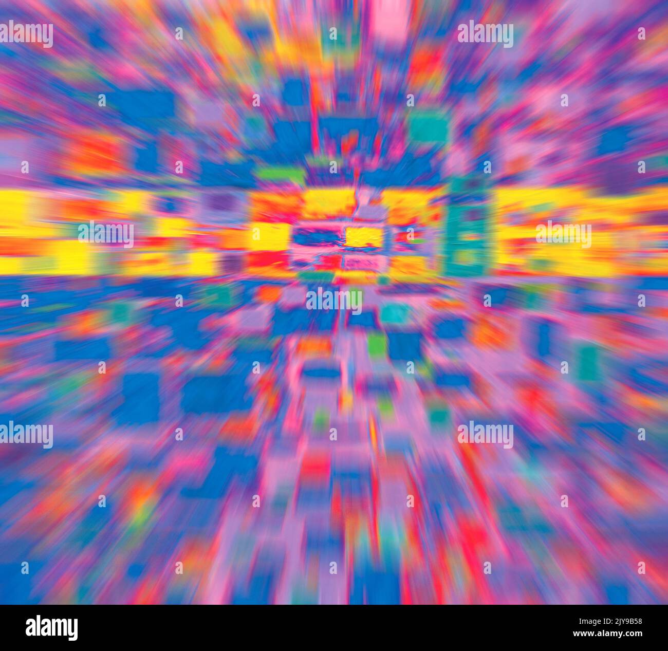 Abstract radial blur zoom in violet and yellow tones. Soft Vivid effect ...