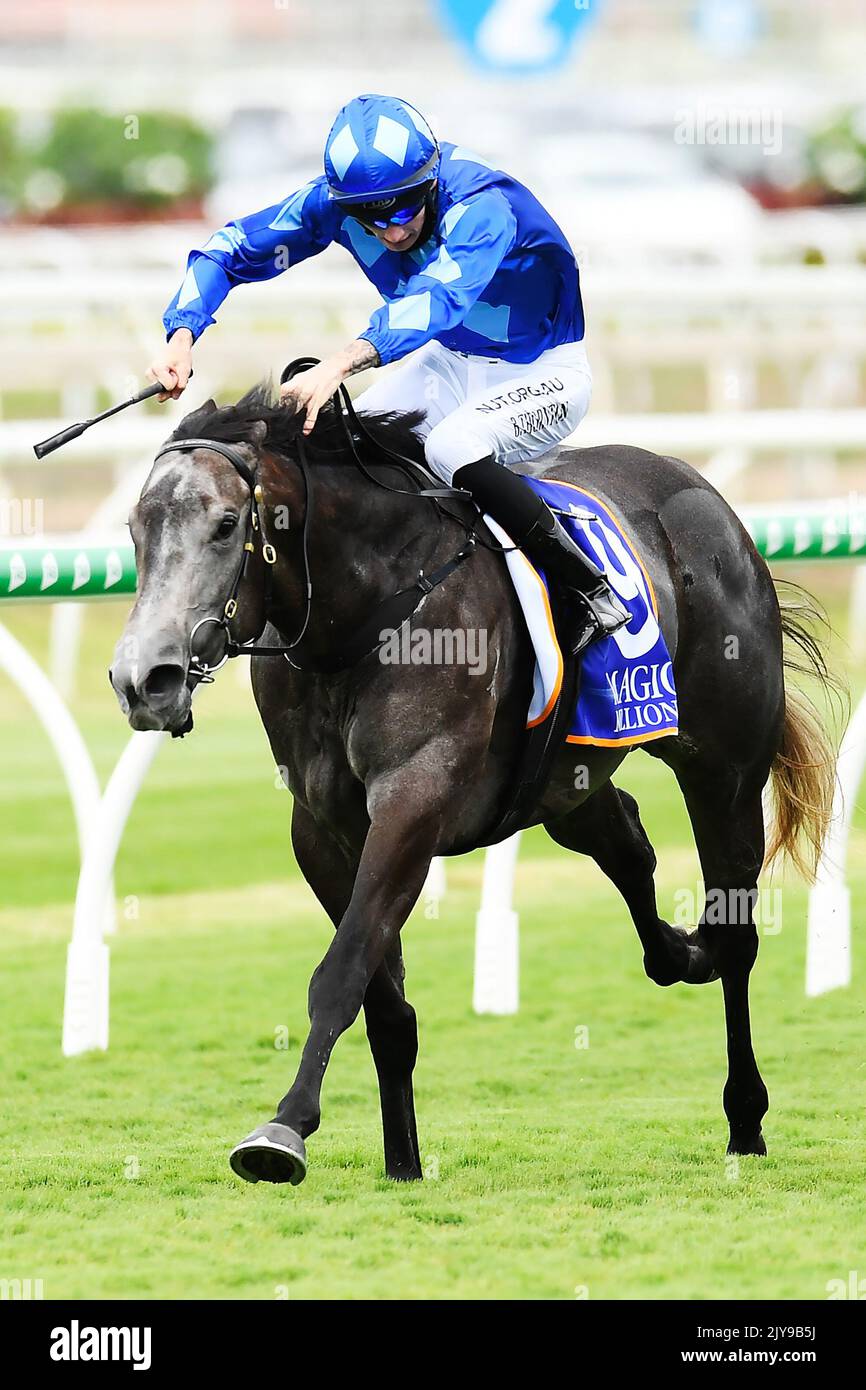 Jockey Boris Thornton rides Jami Lady to victory in race 3, the QTIS ...